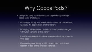 Manage your external libraries with CocoaPods | PPT