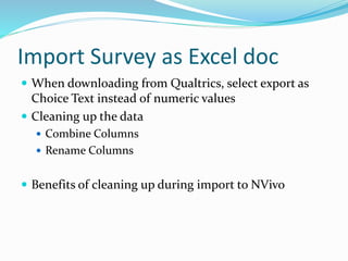 Using Coding Queries and Survey Tools to Illuminate Relationships | PPT