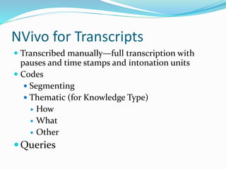 Using Coding Queries and Survey Tools to Illuminate Relationships | PPT