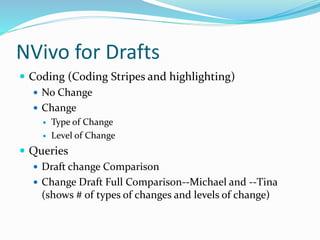 Using Coding Queries and Survey Tools to Illuminate Relationships | PPT