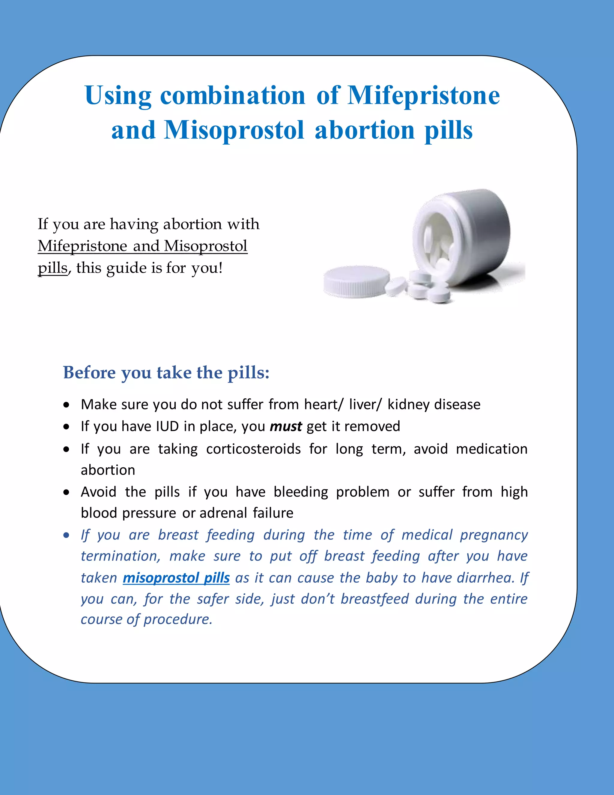 Using combination of mifepristone and misoprostol | DOCX