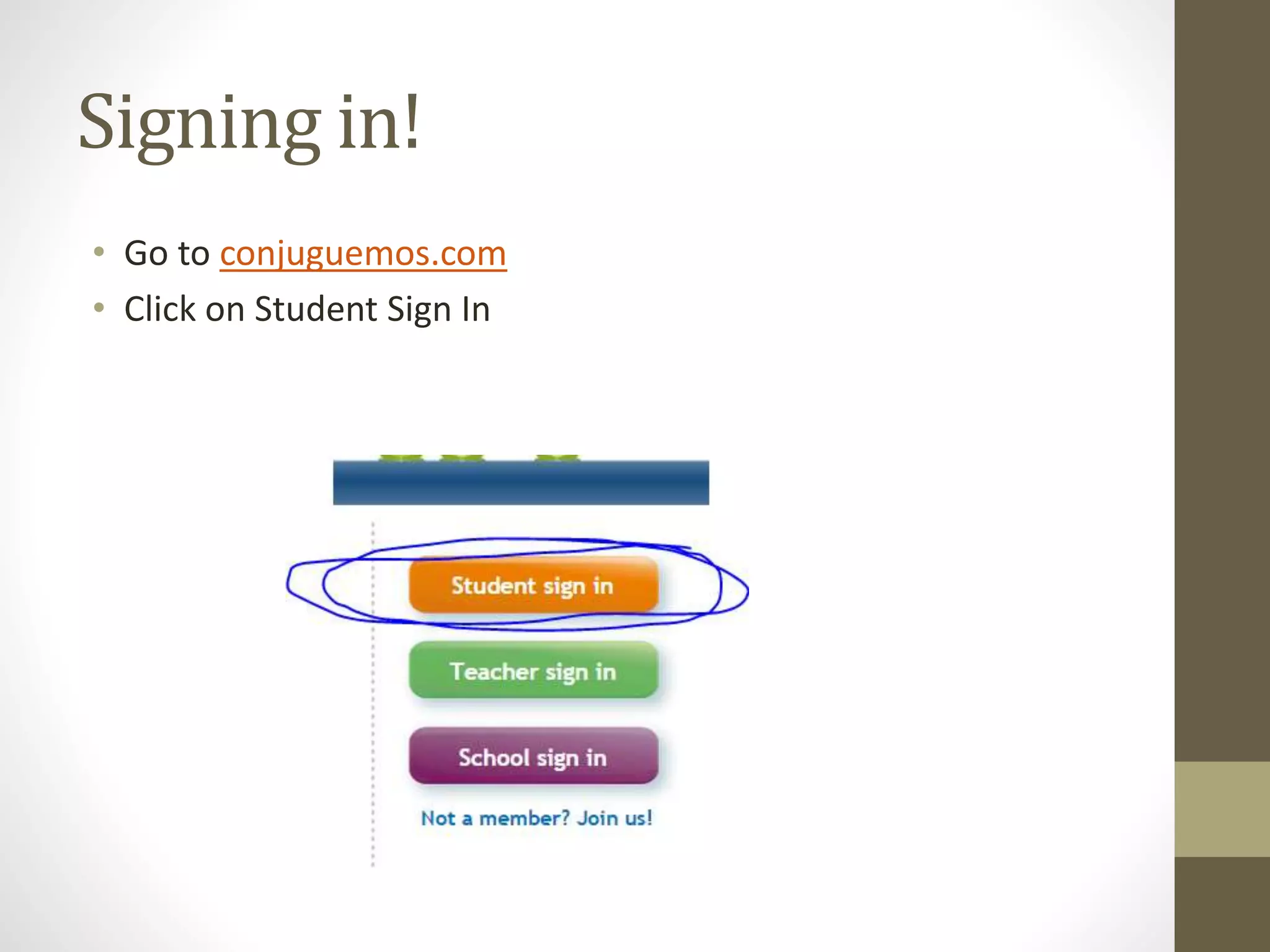 Using conjuguemos | PPTX