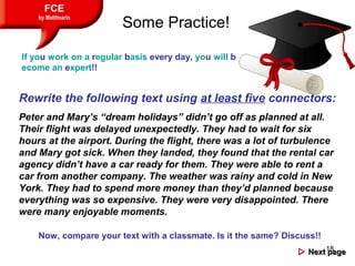 Using Connectors - Unit 8 Contents | PPT