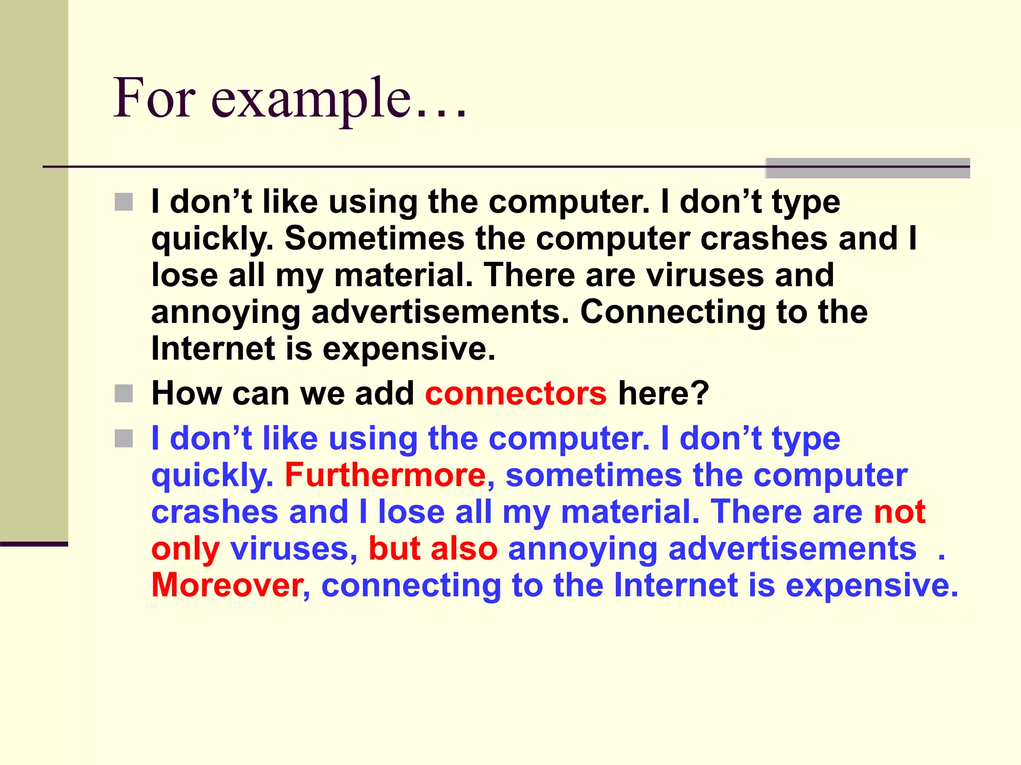 using connectors english.ppt