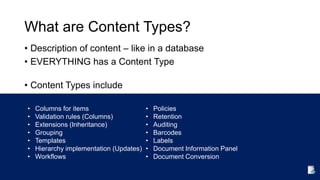Using content types and metadata in share point intrateam24-04-2013 | PPTX