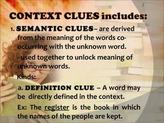 Using context clues | PPT