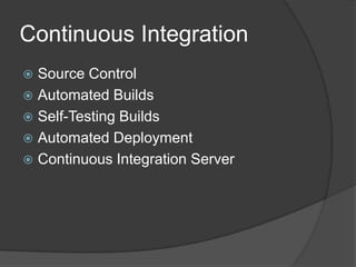 Using Continuous Integration To Ensure Project Health New | PPT