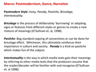 Using conventions from real media text. | PPT