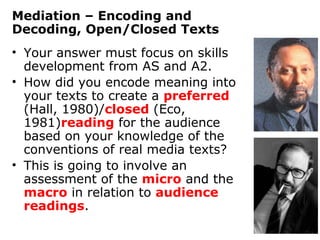 Using conventions from real media text. | PPT