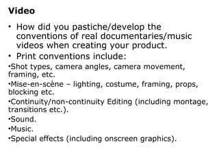 Using conventions from real media text. | PPT