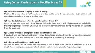 Using Correct Combinations – Modifier 24 and 25.pptx