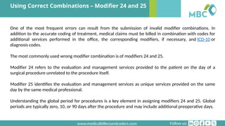Using Correct Combinations – Modifier 24 and 25.pptx