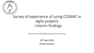 Using cosmic in agile projects | PPTX | Computer Software and Applications | Computing