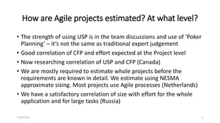 Using cosmic in agile projects | PPTX | Computer Software and Applications | Computing