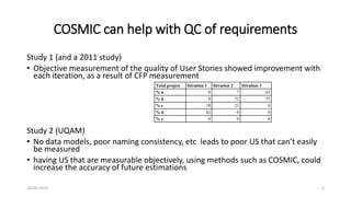 Using cosmic in agile projects | PPTX | Computer Software and Applications | Computing