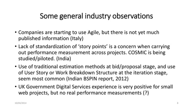 Using cosmic in agile projects | PPTX | Computer Software and Applications | Computing