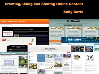 Using, Creating and Sharing Online Content | PPTX | Technology & Computing