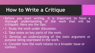 Using Critical Approaches in Writing a Critique.pptx
