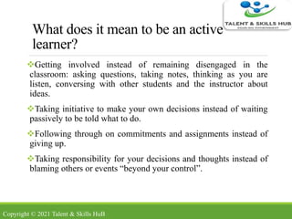 Using Critical Thinking Skills to be an Active Learner | PPT