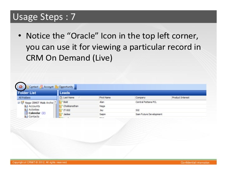 Using Crm Desktop With Oracle Crm On Demand