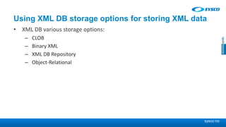 Using database object relational storage | PPT