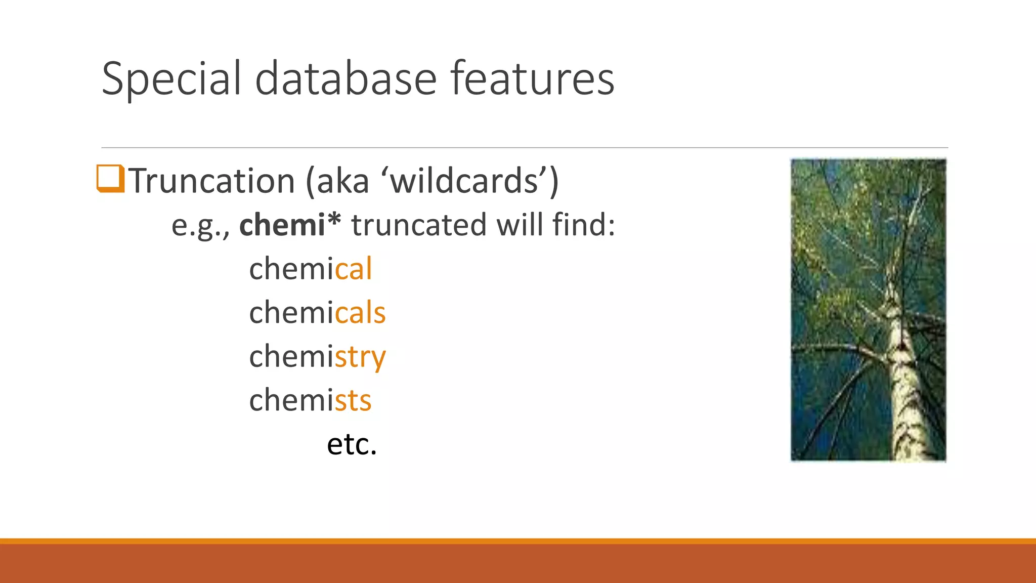 Using ‘databases’ to find chemical information | PPTX