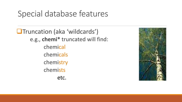 Using ‘databases’ to find chemical information | PPTX
