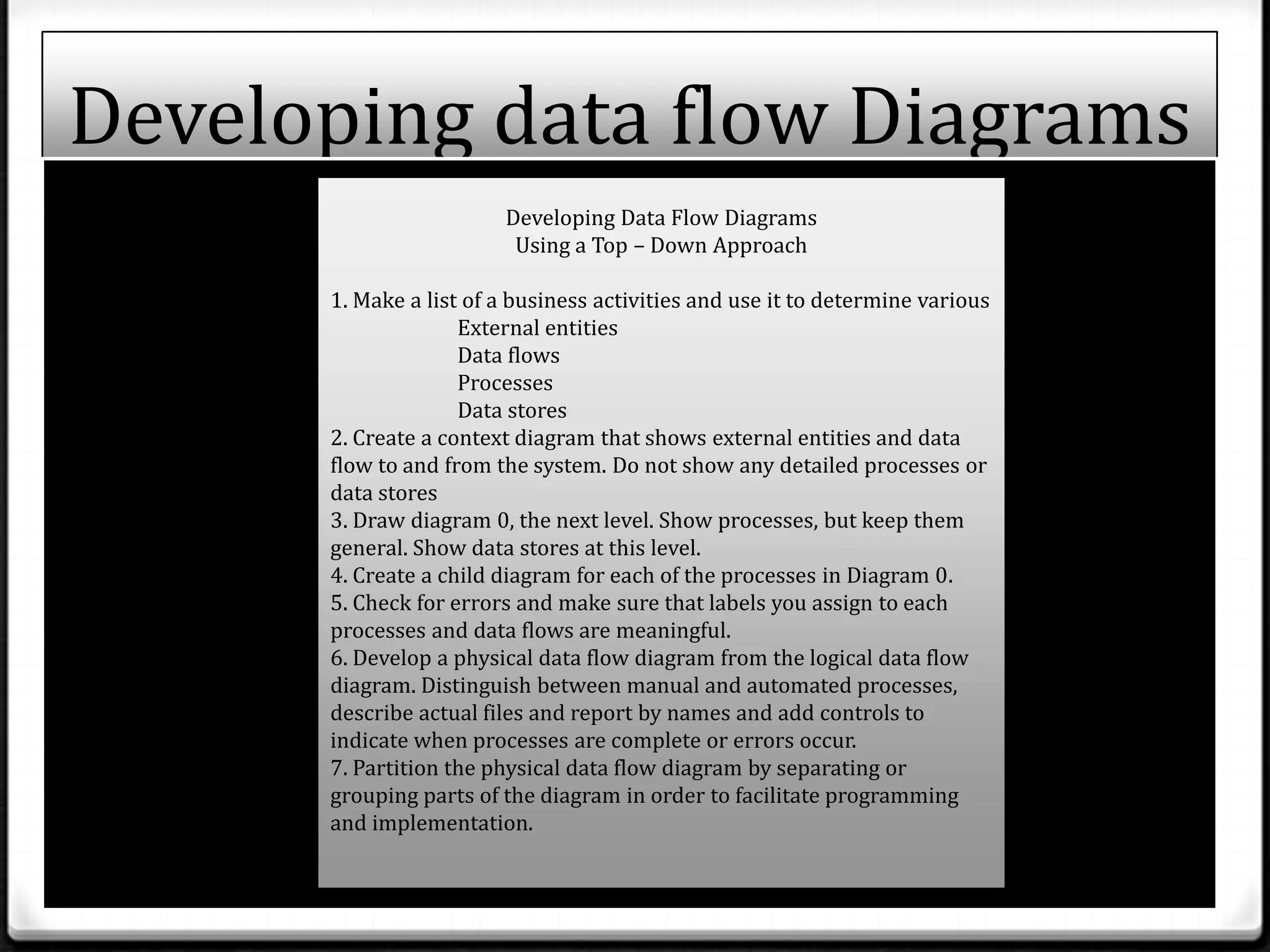 Using data flow diagrams | PPTX | Databases | Computer Software and Applications