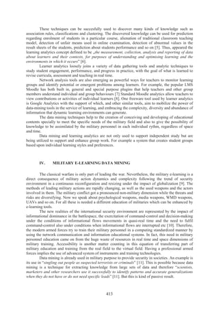 Using data mining in e learning-a generic framework for military education | PDF