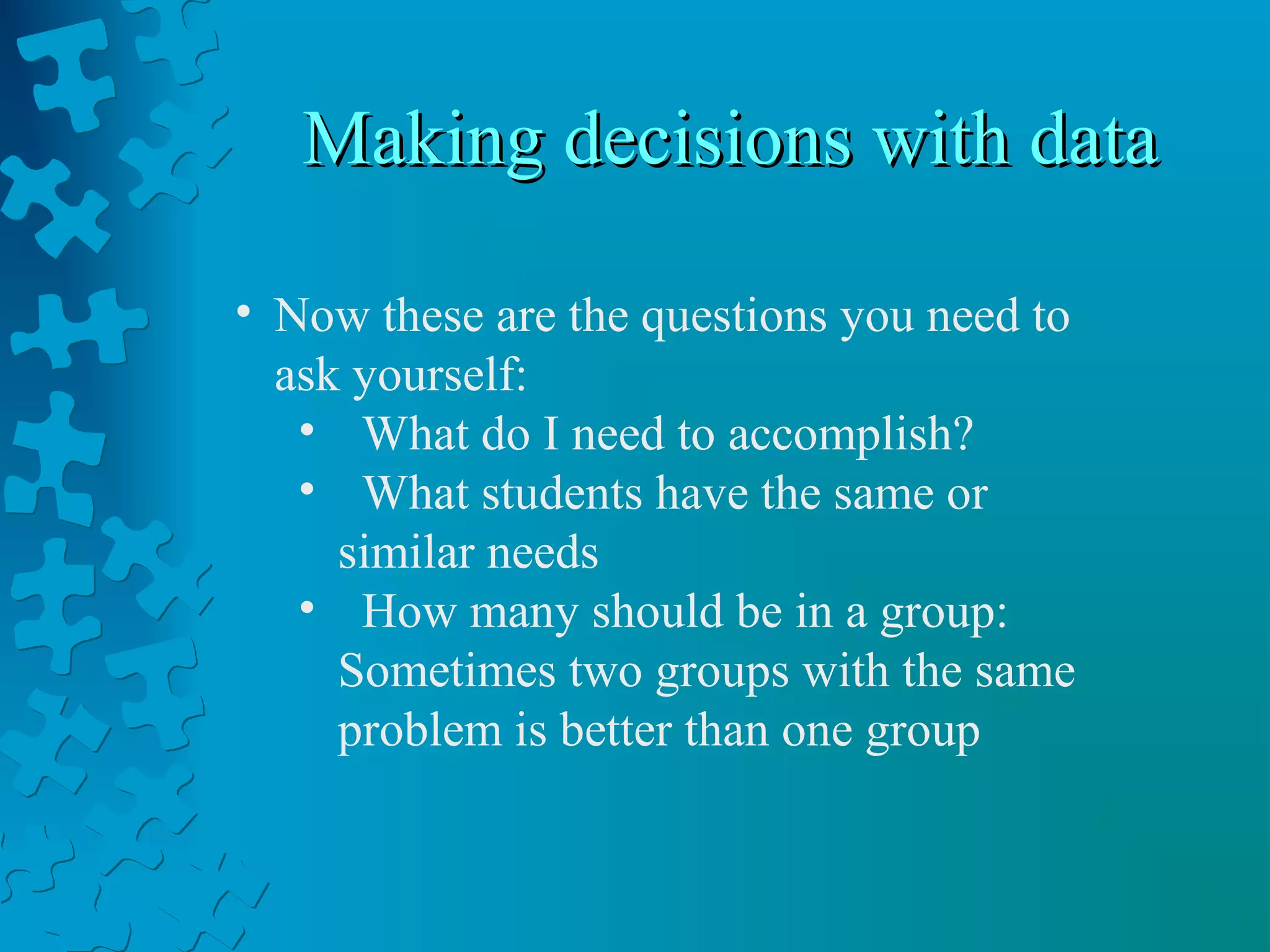 Using Data to Drive Instruction | PPT