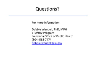 Using Data to Improve LTC - Debbie Wendell | PPT