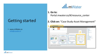 mWater: Using data to improve piped water services | PPTX