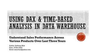 Using DAX & Time-based Analysis in Data Warehouse | PPT