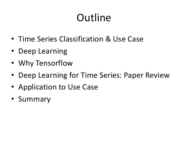 Using Deep Learning And Tensorflow To Classify Time Series