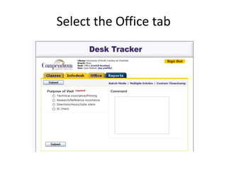 Using desk tracker | PPT