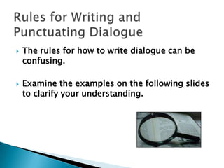 Using dialogue | PPTX