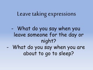 Using different greetings | PPTX