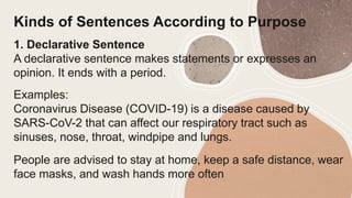 Using Different Kinds of Sentences According to its Usepptx | PPT
