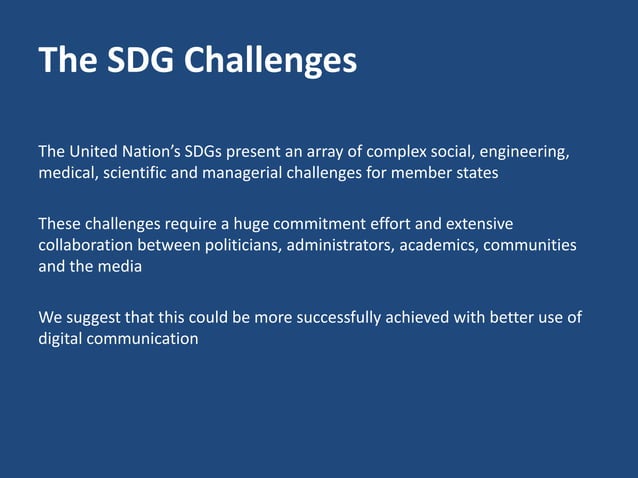 Using digital communication to improve sustainable development goal ...