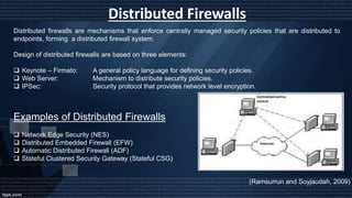 Using distributed firewalls in securing LANs | PPTX