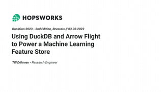 Using DuckDB ArrowFlight to Power a Feature Store | PDF | Databases | Computer Software and ...