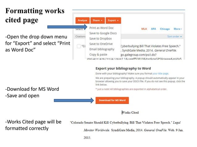 Using easybib to create a works cited page | PPT