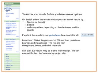 Using EBSCO databases | PPTX