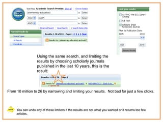 Using EBSCO databases | PPTX