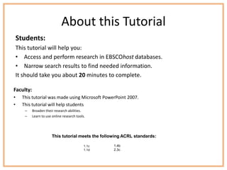 Using EBSCO databases | PPTX