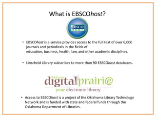 Using EBSCO databases | PPTX