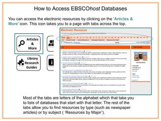 Using EBSCO databases | PPTX