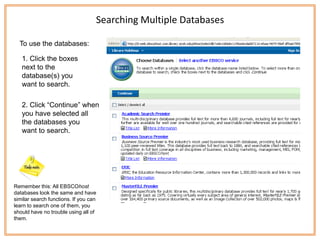 Using EBSCO databases | PPTX