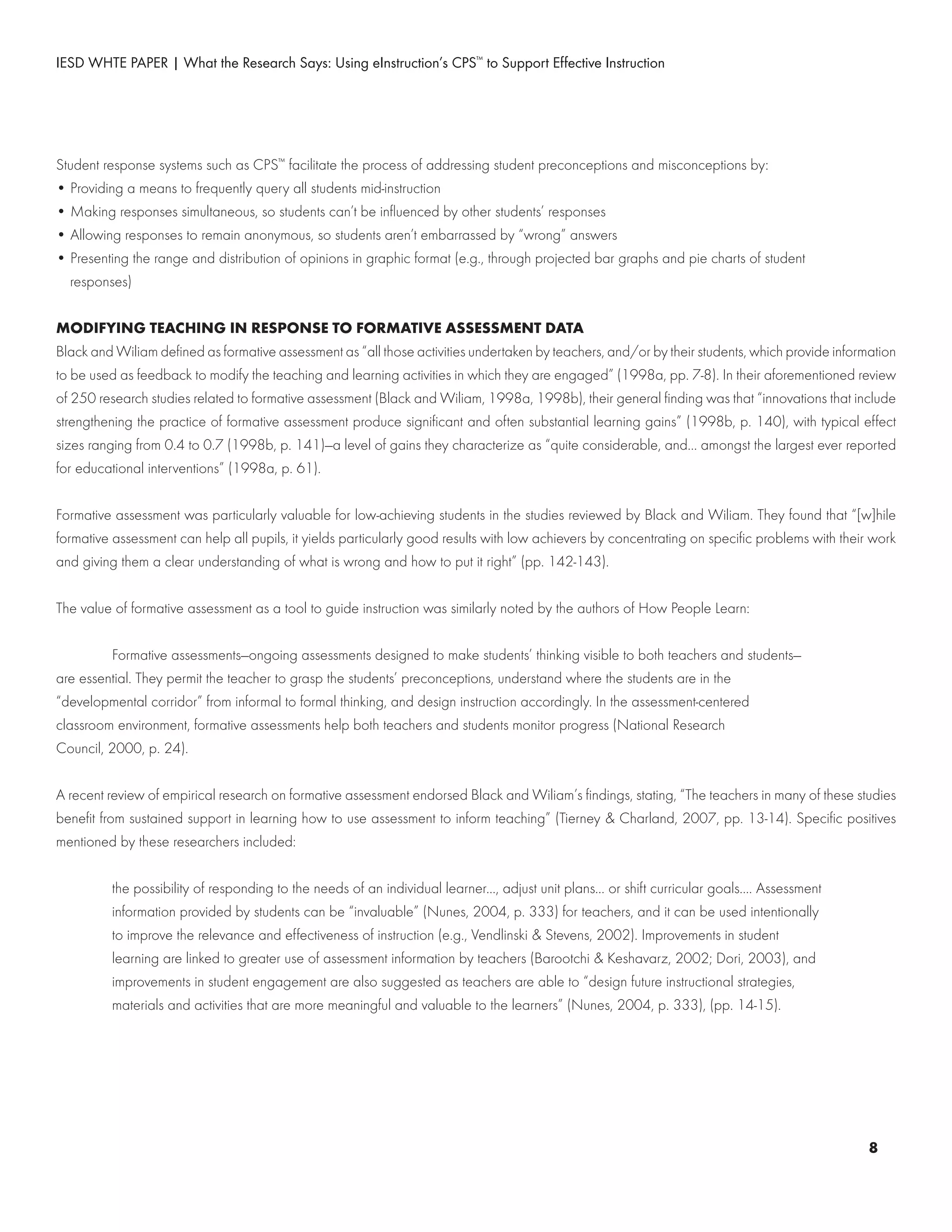 Using e instruction’s® cps™ to support effective instruction | PDF