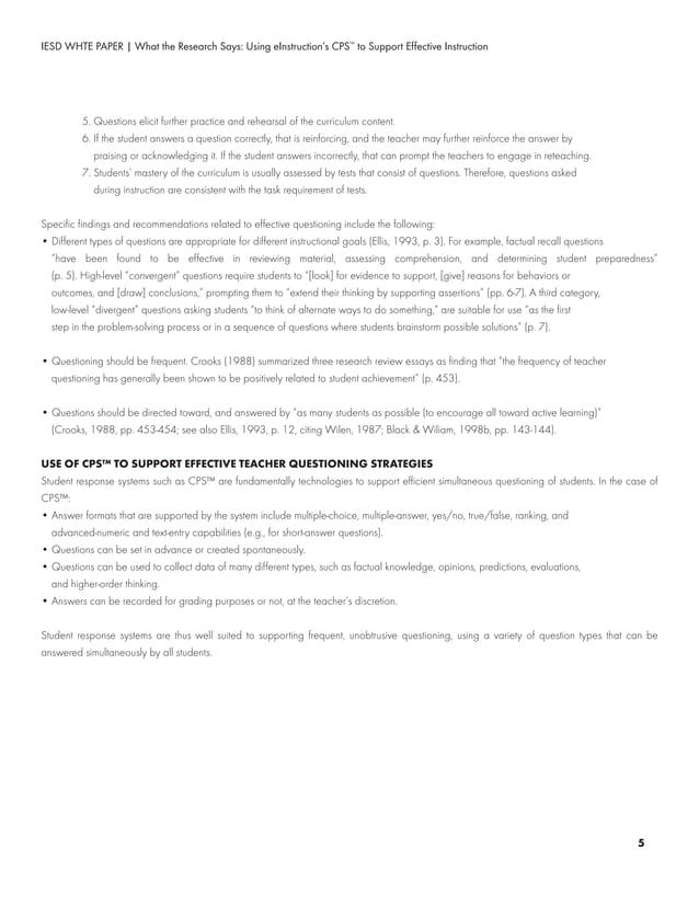 Using e instruction’s® cps™ to support effective instruction | PDF ...